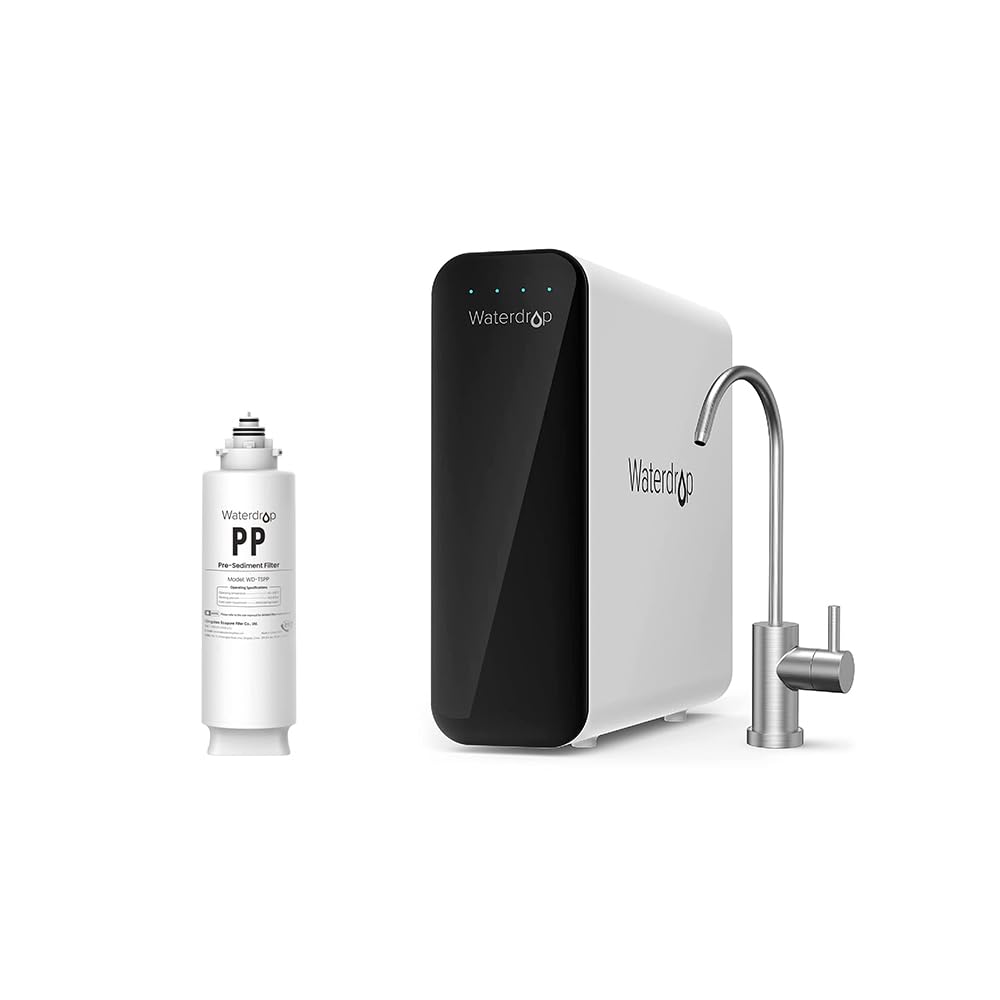 Waterdrop TSU 0.01μm Ultra-Filtration Under Sink Water Filter System and Waterdrop TSPP Under Sink Sediment Water Filter