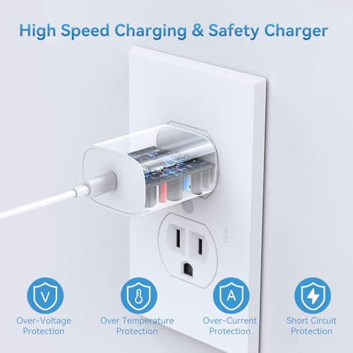 iPhone 15 Pro Charger Fast Charging, 20W USB C Fast Charger Block with 10ft Long USB C Charging Cable Cord for iPhone 15/15 Pro/15 Pro Max/15 Plus, iPad 12.9/11/10.9, Air 5/4,Samsung Galaxy S24Ultra