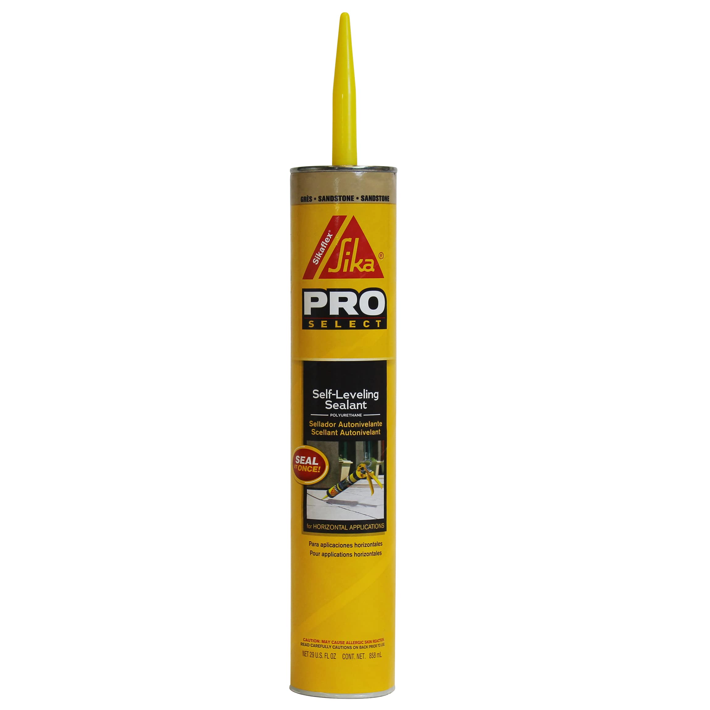 41002 Cox 29 Oz. Applicator, & Sikaflex Self Leveling Sealant, Sandstone, Polyurethane with an Accelerated Curing Capacity for Sealing Horizontal Expansion Joints in Concrete, 29 fl. oz Cartridge