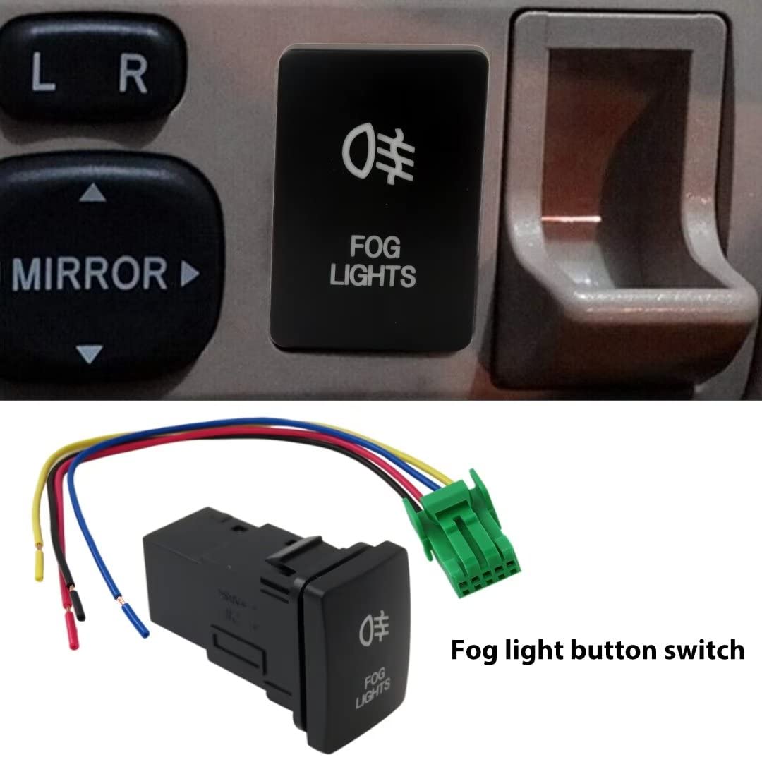 Blue Fog Light Push Button Switch LED Push Switch for 2018 Toyota Tacoma SR5 Crew Cab Pickup 4-Door