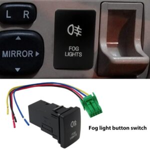 Blue Fog Light Push Button Switch LED Push Switch for 2018 Toyota Tacoma SR5 Extended Cab Pickup 4-Door