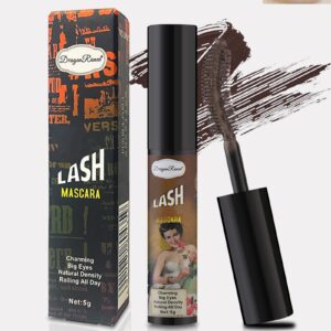 Waterproof Brown Mascara Volume and Length,Long Lasting Non Clumping Curling Voluminous Colored Mascara for Eyelashes, Colorful Volumizing Tubing Mascara for Women Eye Makeup Cosplay Party-04