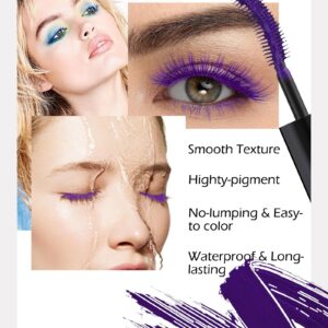 Waterproof Brown Mascara Volume and Length,Long Lasting Non Clumping Curling Voluminous Colored Mascara for Eyelashes, Colorful Volumizing Tubing Mascara for Women Eye Makeup Cosplay Party-04