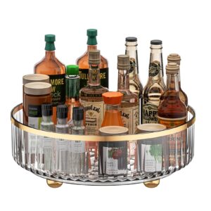 UEOE Clear Lazy Susan Pantry Organizers and Storage, 11” Turntable Organizer, 360 Rotating Storage Rack for for Kitchen, Pantry,Cabinet, Dining Table,Fridge,Countertop,Vanity,Food Storage