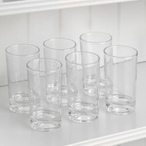 Mfacoy Small Juice Glasses Set of 6, 5.5-ounce Glass Cups, Heavy Base Juice Glass, Small Drinking Glasses Set, Clear Juice Cups, Thick and Durable Shot Glass, Drinking Glasses for Juice and Milk