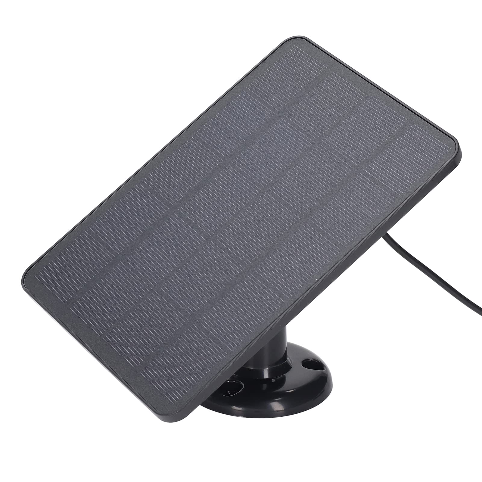 Solar Panel 10W Battery Charger with Micro USB Camera Charging Solar Panel for Security Camera (Black)