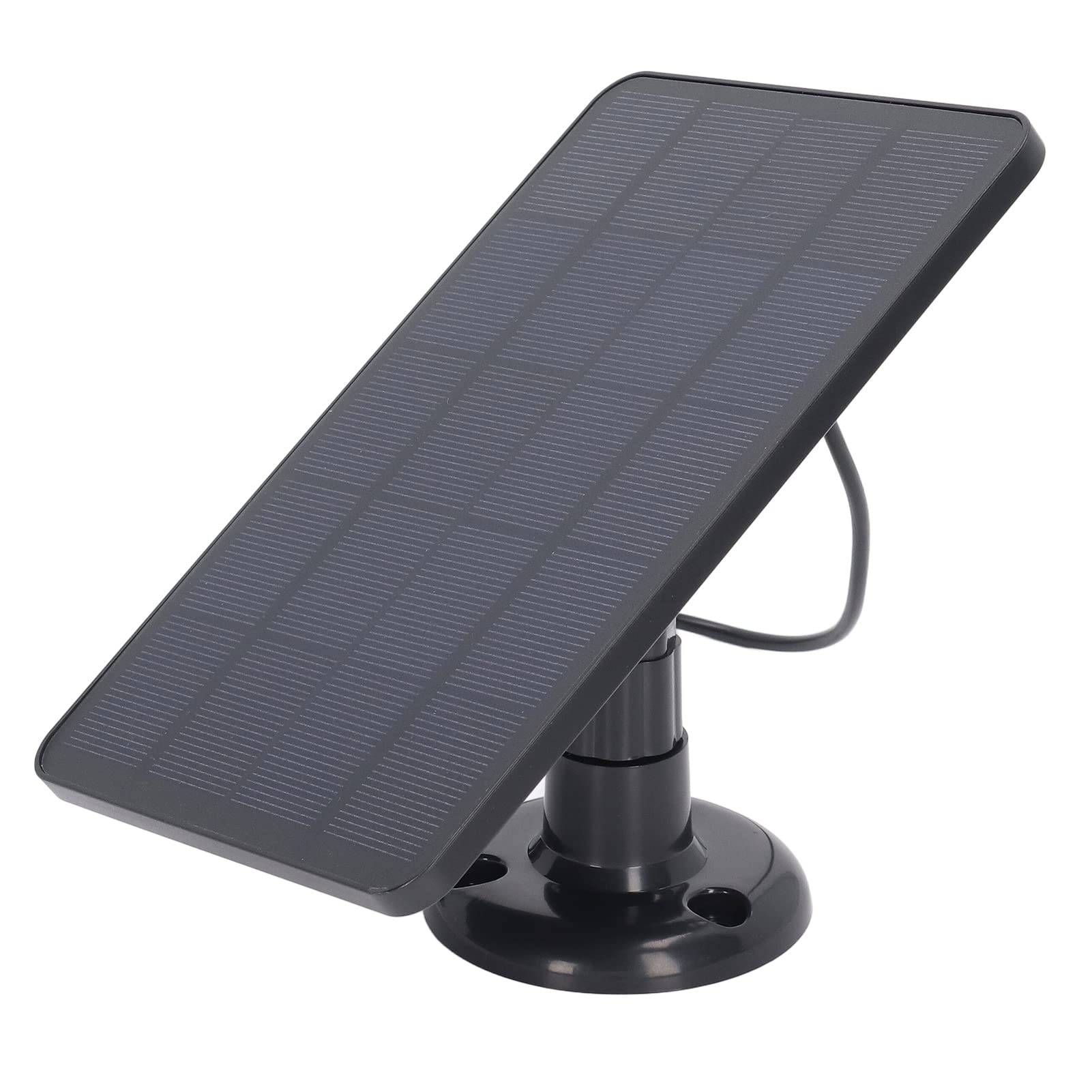 Solar Panel 10W Battery Charger with Micro USB Camera Charging Solar Panel for Security Camera (Black)