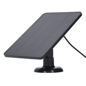 Solar Panel 10W Battery Charger with Micro USB Camera Charging Solar Panel for Security Camera (Black)