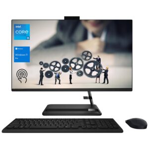 lenovo 2023 latest ideacentre premium all-in-one desktop, 27" fhd touchscreen, 13th gen intel core i5-13420h (beats i7-12700h), 16gb ram, 1tb ssd, wireless kb & mouse, win 11 pro, black