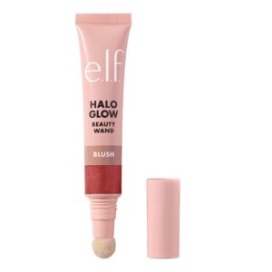 e.l.f. halo glow blush beauty wand, liquid blush wand for radiant, flushed cheeks, infused with squalane, vegan & cruelty-free, rosé you slay