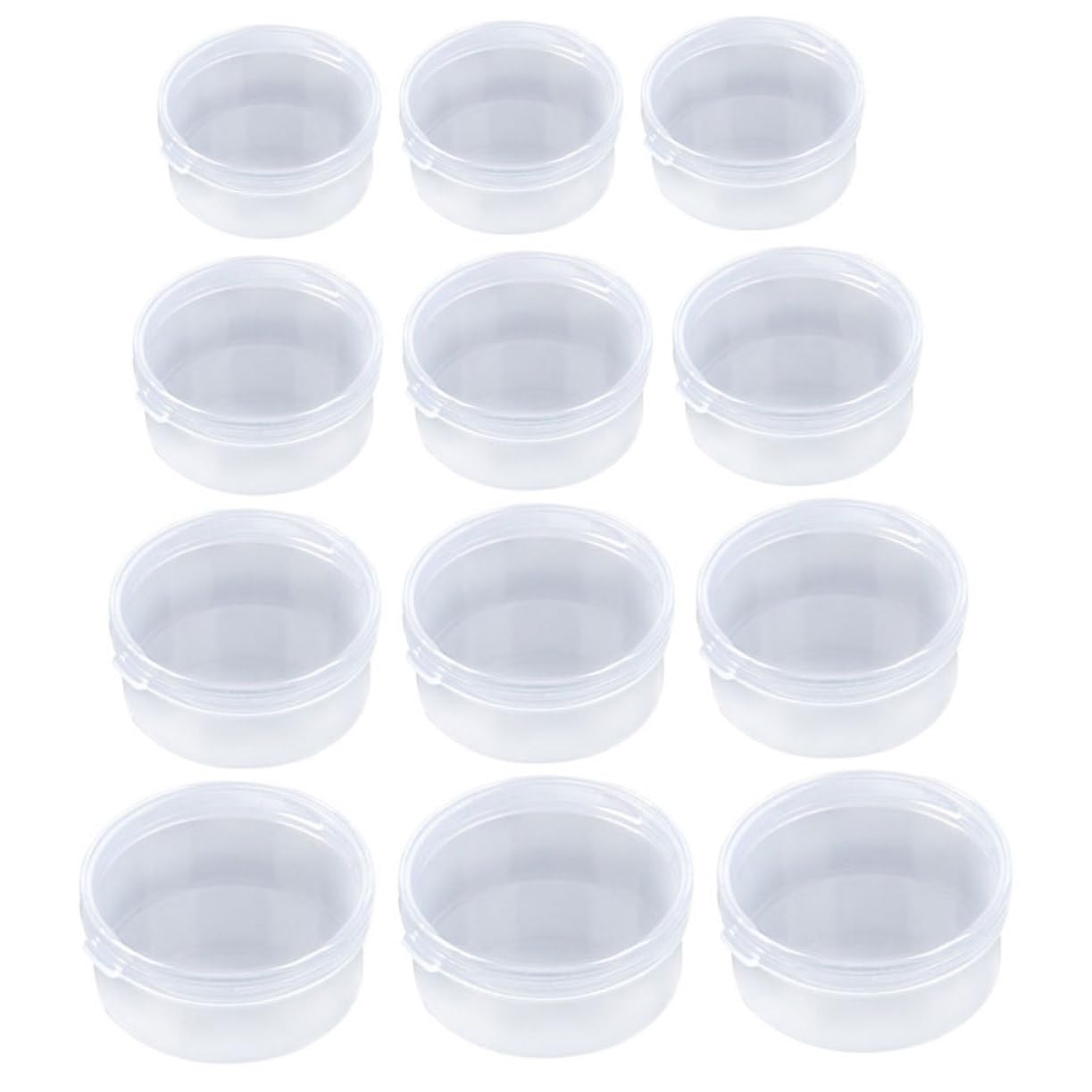 Didiseaon 36pcs Organizer flip box plastic container candy box mini plastic containers round can desktop crafts Desktop Storage Container travel can cosmetic Clear Plastic Pot bead