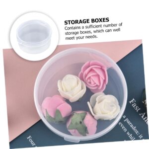 Didiseaon 36pcs Organizer flip box plastic container candy box mini plastic containers round can desktop crafts Desktop Storage Container travel can cosmetic Clear Plastic Pot bead