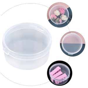 Didiseaon 36pcs Organizer flip box plastic container candy box mini plastic containers round can desktop crafts Desktop Storage Container travel can cosmetic Clear Plastic Pot bead