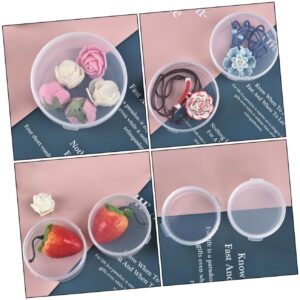 Didiseaon 36pcs Organizer flip box plastic container candy box mini plastic containers round can desktop crafts Desktop Storage Container travel can cosmetic Clear Plastic Pot bead