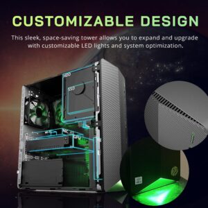 HP 2022 Pavilion Gaming Desktop Computer, Intel Core i5-10400F CPU, 32GB RAM, 2TB PCIe SSD, NVIDIA GeForce RTX 3060 Graphics, Keyboard&Mouse, Win 11 Pro, Black, 32GB Snowbell USB Card