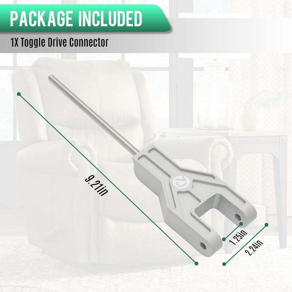 motoparty Metal Toggle Drive Connector for La-Z-Boy/Lazyboy Power Rocker Recliner Chair Made of 6061 Aluminum and 304 Stainless Steel Silver