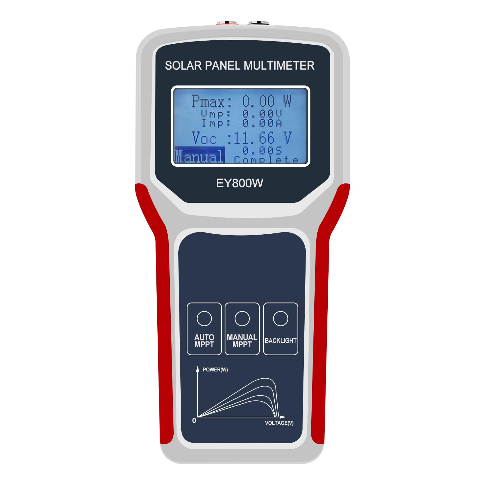 KAOLALI Solar Panel Tester EY800W Upgraded Multimeter LCD Display MPPT Tester for Photovoltaic Panel with Power Protection and Multifunction LCD Screen