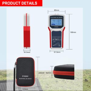 KAOLALI Solar Panel Tester EY800W Upgraded Multimeter LCD Display MPPT Tester for Photovoltaic Panel with Power Protection and Multifunction LCD Screen