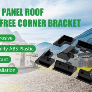 7PCS Solar Panel Mounting Brackets ABS Drill Free Corner Bracket Kit for RV, Boats, Caravans, Camper, Trailers, Vans, Sheds, Garages, Deck of Boats