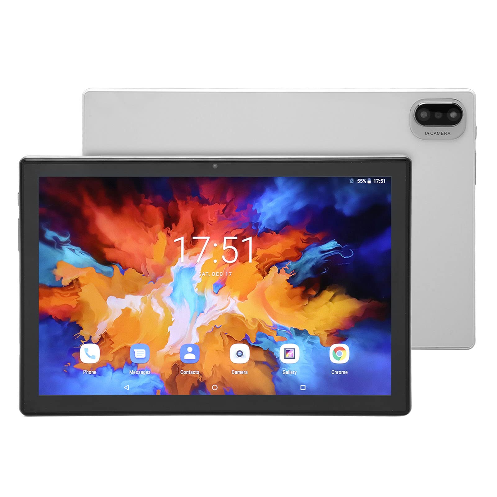 10.1 Inch Tablet, for Android 11 Office Tablet with Octa Core CPU, 8GB RAM 128GB ROM, 8MP 20MP Dual Cameras, 4G LTE, 5G WiFi Gaming Tablet for Work, Gaming (White)