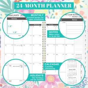 2024-2025 Monthly Planner/Calendar - Monthly Planner 2024-2025 with Two-Side Pocket, January 2024-December 2025, 9" x 11", Two Years Monthly Planner, Flexible Cover, Perfect Organizer