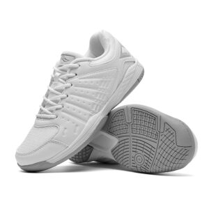 Lamincoa Womens Pickleball Tennis Shoes Lightweight Court Sneakers for Athletic Training Racketball Squash Volleyball White Size 8.5