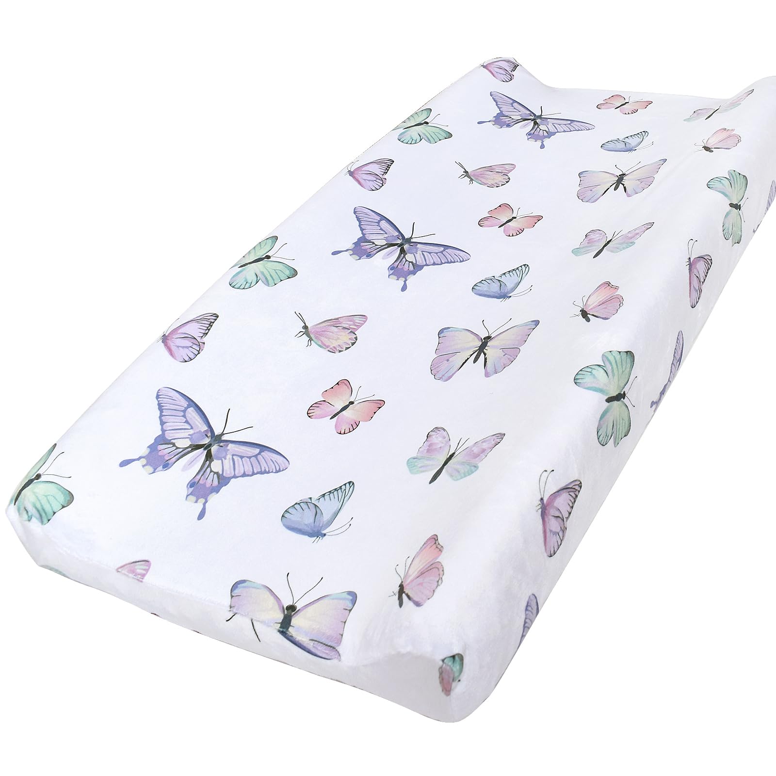 Owlowla Changing Pad Cover Soft Minky Changing Table Cover Lovely Print Waterproof Changing Pad Covers Baby Boy Girl(Butterfly)