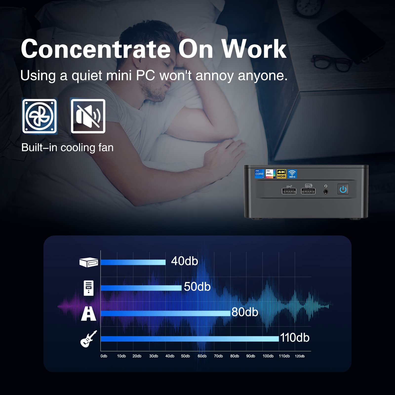 Intel NUC13ANHi7 NUC13 Pro 32GBRAM 1TB SSD Mini PC Mini Computer,Win 11 Pro Mini Computers,i7-1360P 12 Core,16 Thread, Up to 5 GHz Turbo,NVMe SSD DDR4,WiFi 6E,BT 5.3,8K Support,USB 3.2,HTPC,Gaming