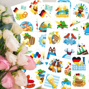 Qpout 72Pcs Oktoberfest Temporary Tattoos Beer Face Fake Tattoos Stickers for Beer Theme Party Decorations Oktoberfest Party Favors Supplies