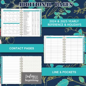 2024 Planner - Planner 2024, Jan.2024 - Dec.2024, 6.4" x 8.5", 2024 Planner Weekly and Monthly, Calendar Planner with Inner Pocket, Elastic Closure, Spiral Bound