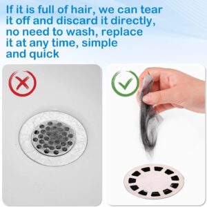 wudianbanCC Cutable Shower Drain Hair Catcher,Disposable Shower Drain Sticker,Drain Hair Catcher, Easy to Stick,Suitable for Bathroom, Bathtub,Kitchen L 393.7''*W3.93 ''