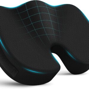 TPE Memory Foam Seat Cushion - Car Gel Seat Cushion,Office Chair Cushion for All-Day Sitting Support, Coccyx, Sciatica Pain Relief Pillow for Desk Chair, Ideal for Office Chair, Home and Wheelchair