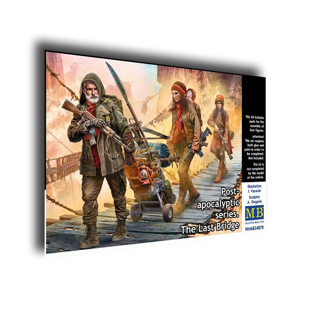 Master Box 24078-1/24 Scale - Pоst-Apocalyptic Series. The Last Bridge 3 Figures in kit