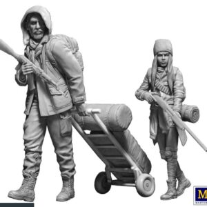 Master Box 24078-1/24 Scale - Pоst-Apocalyptic Series. The Last Bridge 3 Figures in kit