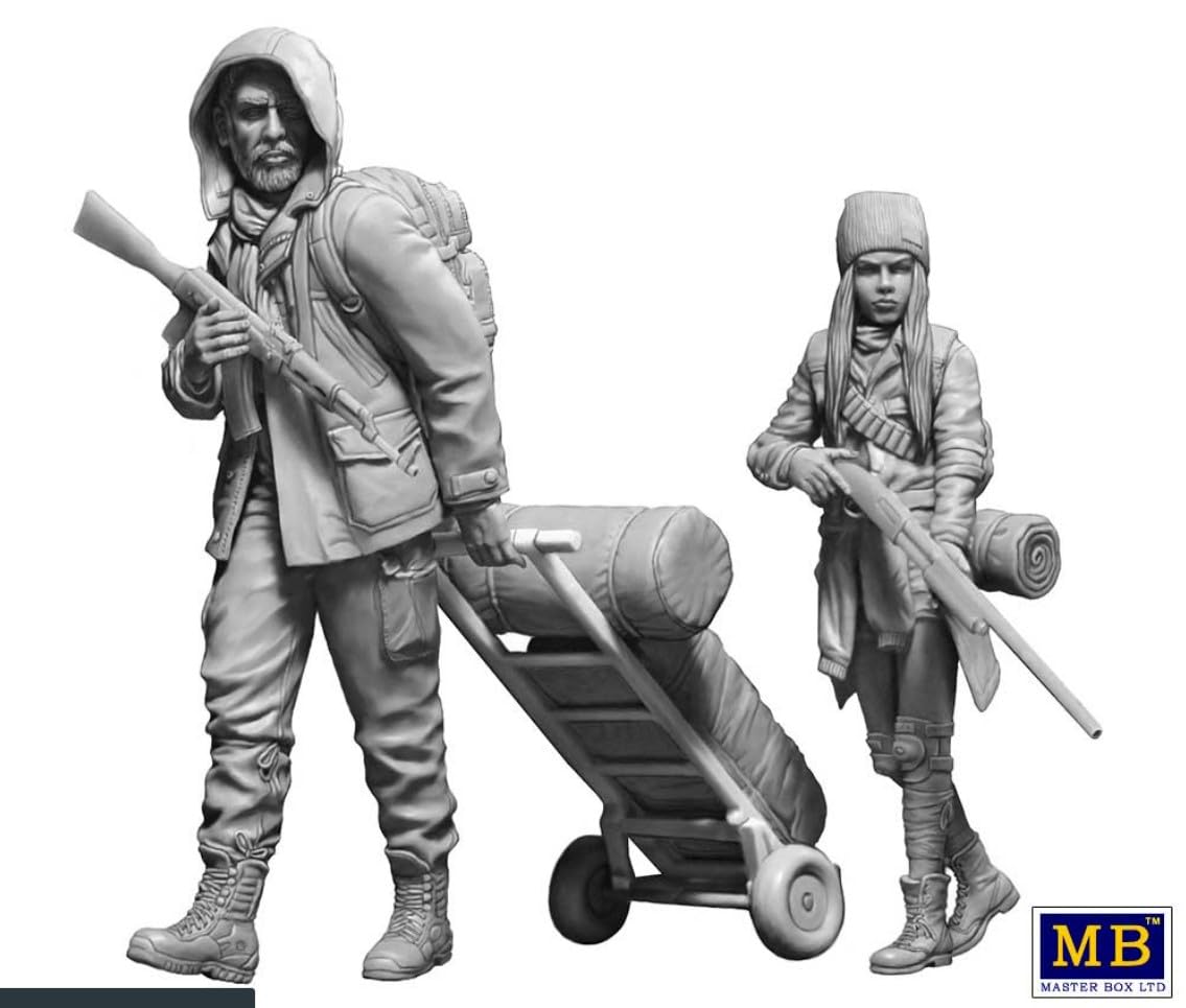 Master Box 24078-1/24 Scale - Pоst-Apocalyptic Series. The Last Bridge 3 Figures in kit