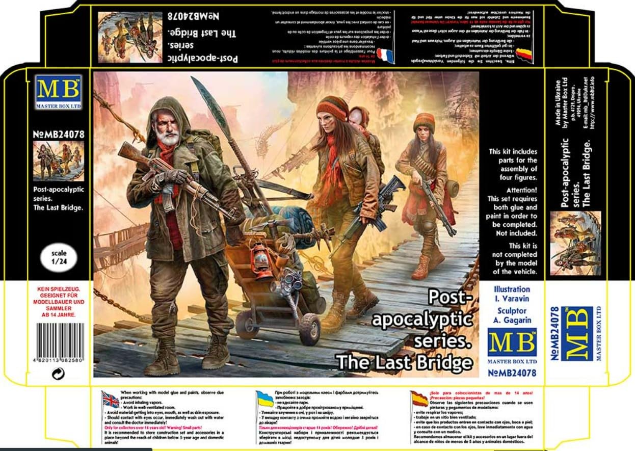 Master Box 24078-1/24 Scale - Pоst-Apocalyptic Series. The Last Bridge 3 Figures in kit