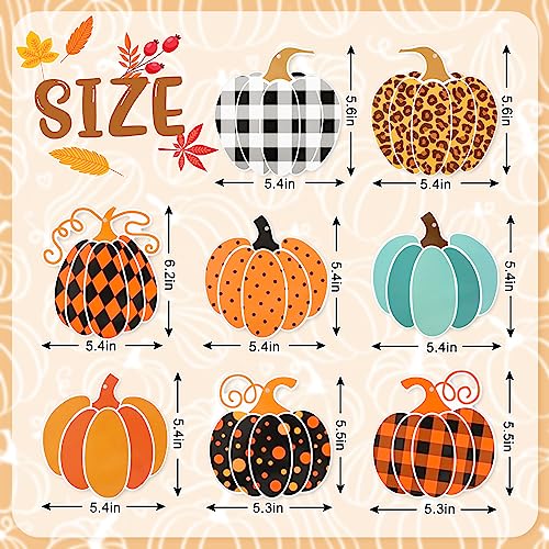 AnyDesign 36Pcs Pumpkin Hanging Swirl Decoration Kit Fall Hanging Foil Streamers with Pumpkin Cutout Cardboard Ornaments for Autumn Thanksgiving Classroom Ceiling Spiral Decor Party Supplies