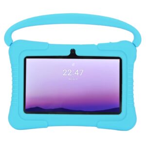 acogedor kids tablet, 7 inch tablet with 2gb ram 32gb rom, quad core processor, 3d design, dual camera, parental control, protective cover case with stand (blue)