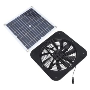 fdit solar powerful attic exhaust fan quietly cools, solar panel powered exhaust fan 13.5 inch solar powered attic ventilator for pet house chicken coop rv greenhouse