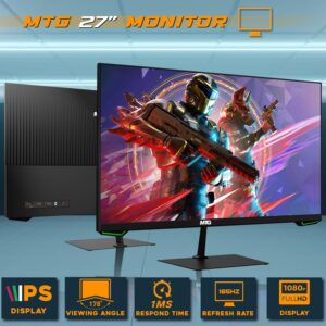 MTG Khuno Gaming Tower PC- Intel Core i7 4th Gen, RTX 3060 12GB 192 Bits, 16GB RGB ARGB Ram, 1TB Nvme, 27 Inch 165HZ Gaming Monitor, Gamer Bundle Combo Webcam, Win 10 Pro