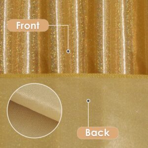 Fitable 2 Pack Gold Sequin Tablecloth for Parties 60x102 Inch - Sparkle Glitter Table Cloth Laser Rectangle Table Cover Overlay for Wedding Baby Shower Ceremony Birthday Cake Table Holiday Banquet