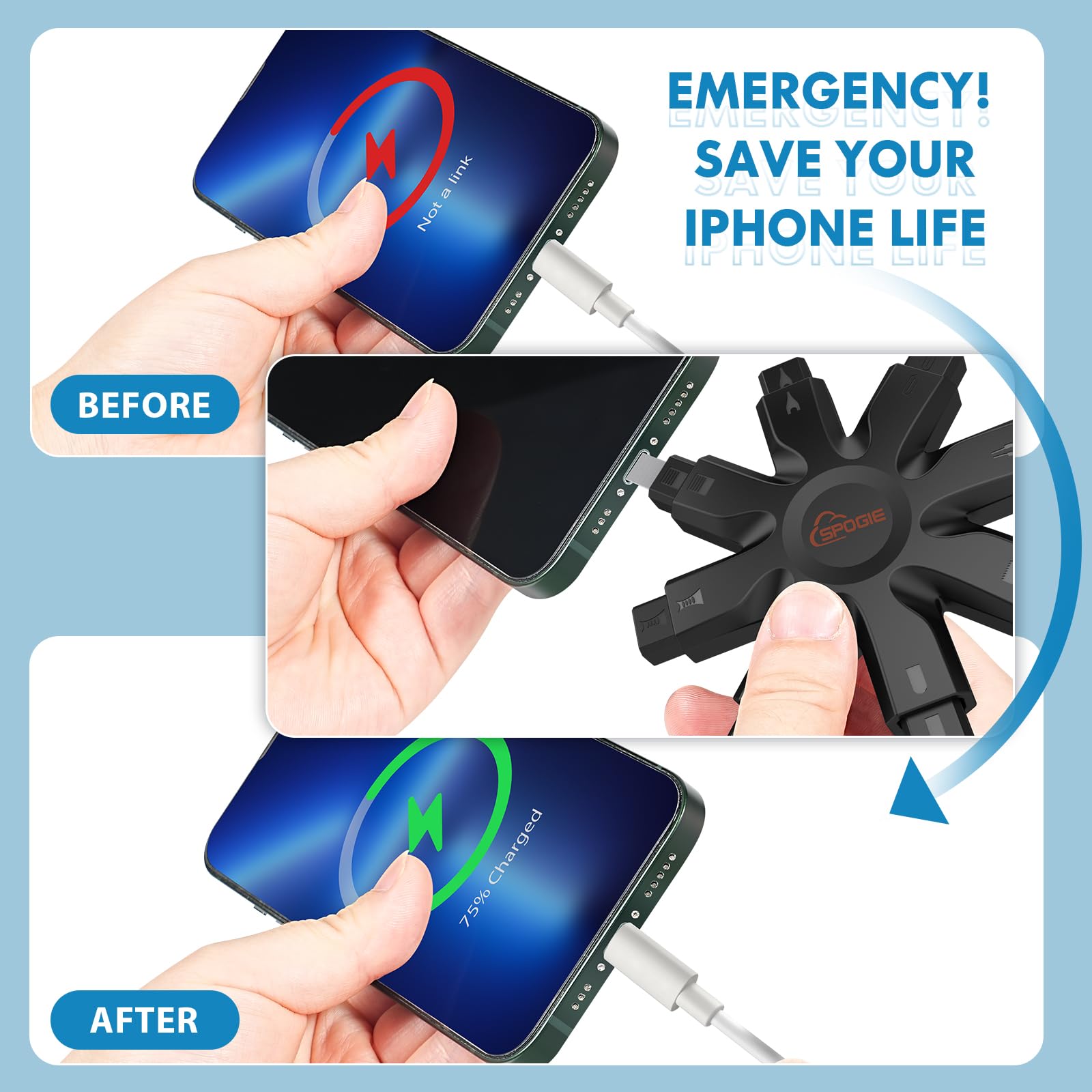 16 in 1 iPhone Cleaning Kit, Cleaning Kit with Portable Bag, iPhone Charging Port Cleaning Kit, Fix Unreliable Charging Connection, 2024 (Black)