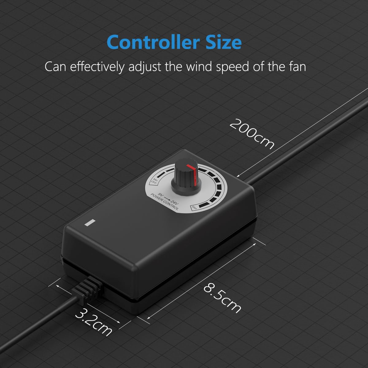 Hon&Guan 4 Inch Inline Booster Duct Fan with Speed Controller - 130 CFM Airflow with 6W Ultra-Low Power and Low Noise