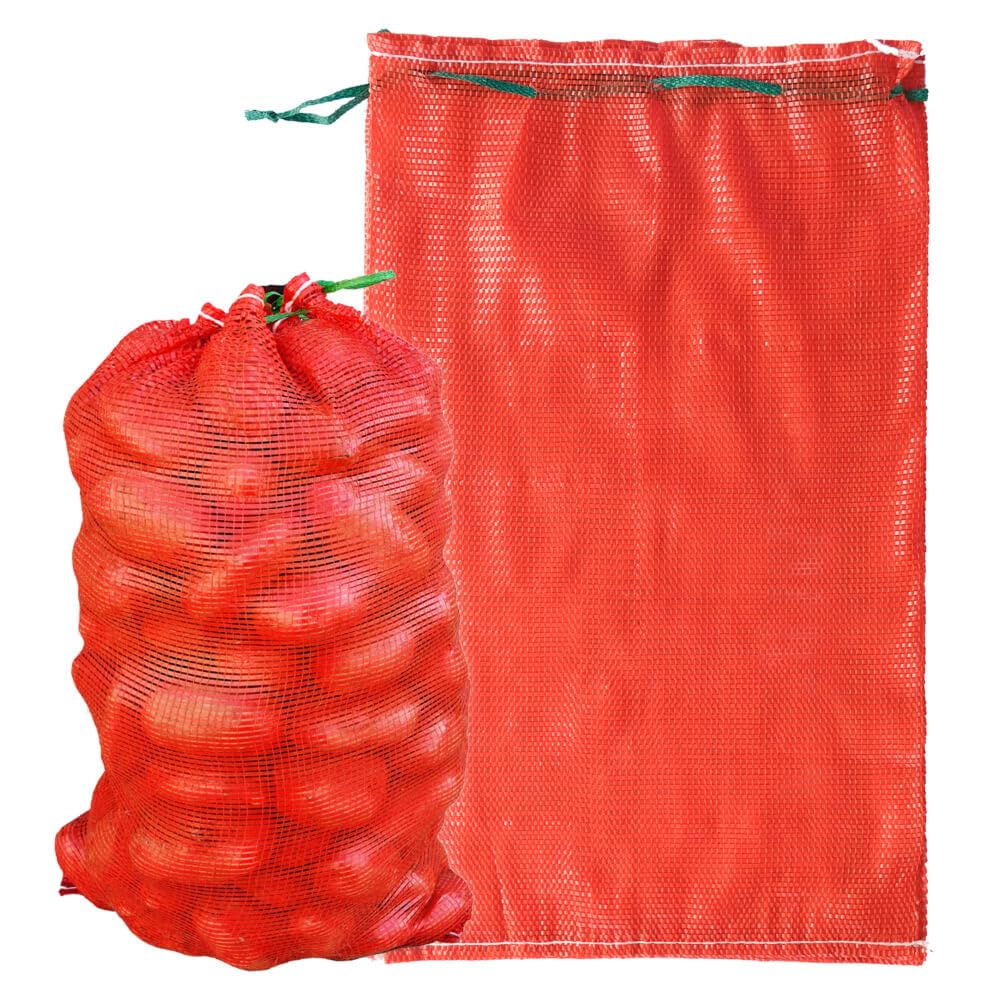 deebree 50pcs Extra Large Mesh Storage Produce Bags Reusable Vegetable Storage Bags 60 lbs Onion Storage Washable Net Bags 21” x 32” Pack of 50