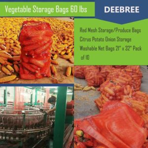 deebree 50pcs Extra Large Mesh Storage Produce Bags Reusable Vegetable Storage Bags 60 lbs Onion Storage Washable Net Bags 21” x 32” Pack of 50