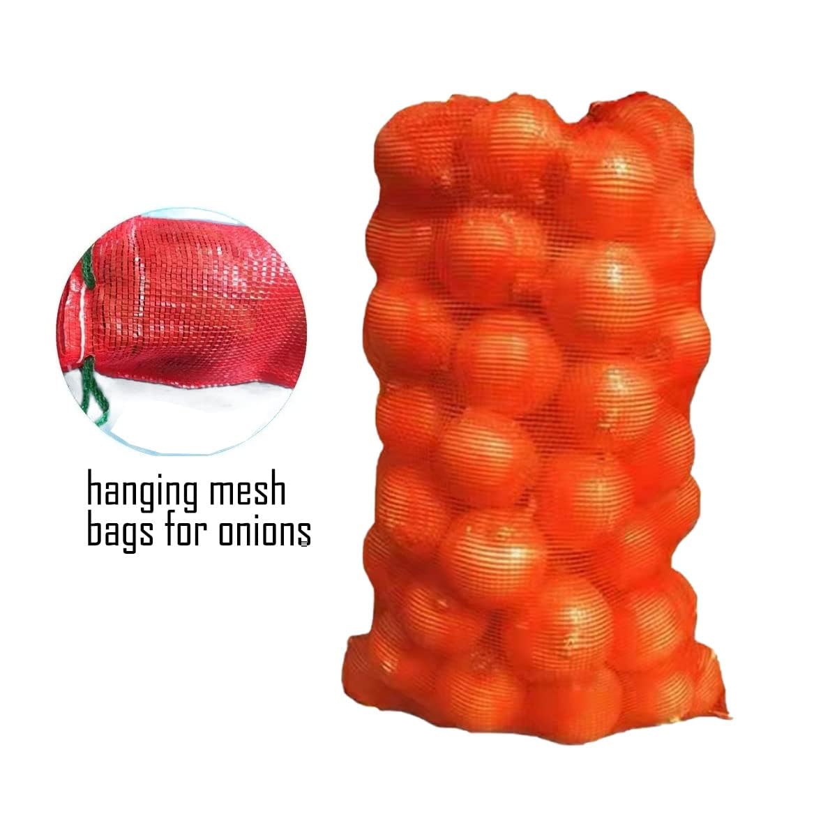 deebree 50pcs Extra Large Mesh Storage Produce Bags Reusable Vegetable Storage Bags 60 lbs Onion Storage Washable Net Bags 21” x 32” Pack of 50