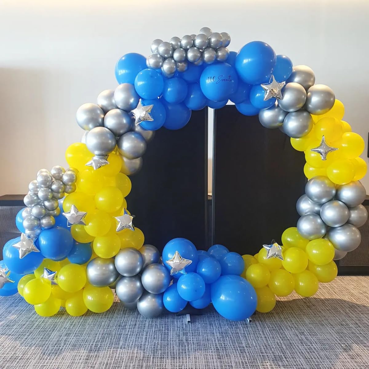 Royal Blue and Yellow Balloon Garland Kit, 100pcs Royal Blue and Yellow Balloon Arch Kit with Different Sizes 18/12/10/5 inch Balloons for Birthday Wedding Anniversary Bachelorette Party Decorations