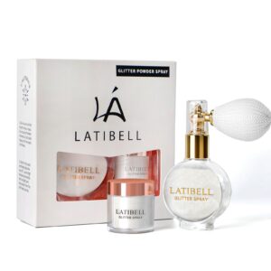 latibell glitter spray, body glitter spray for hair and body, body shimmer spray sparkle spray glitter makeup highlighter powder (champagne gold)