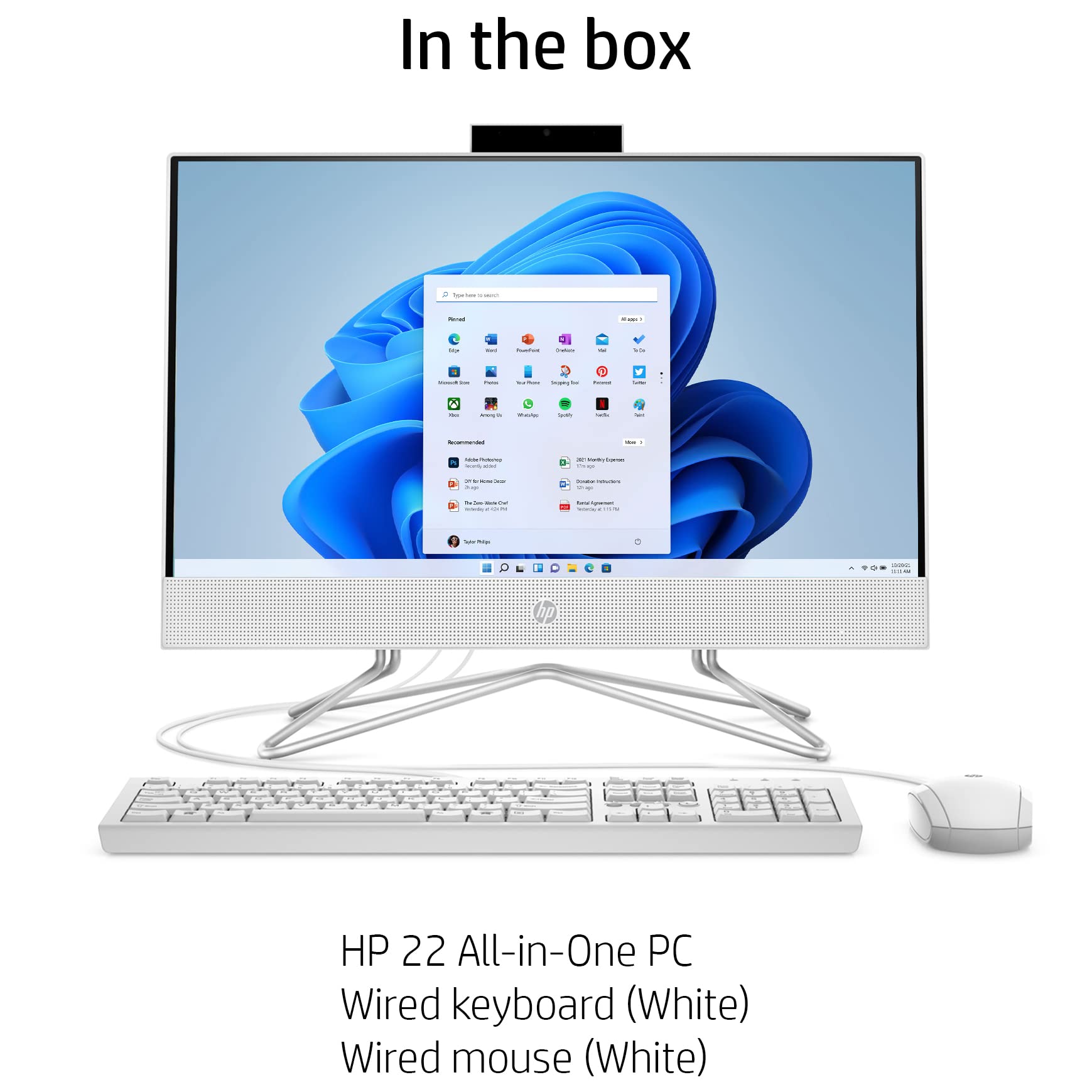 HP 22 AIO 21.5" FHD Business All-in-One Desktop Computer, Intel Celeron J4025 Up to 2.9GHz, 16GB DDR4 RAM, 1TB PCIe SSD, WiFi, Bluetooth, Keyboard and Mouse, Windows 11 Pro