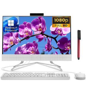 hp 22 aio 21.5" fhd business all-in-one desktop computer, intel celeron j4025 up to 2.9ghz, 8gb ddr4 ram, 512gb pcie ssd, wifi, bluetooth, keyboard and mouse, windows 11 pro